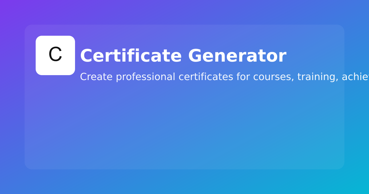 Create Certificates Free - Professional PDF Templ | easy-pdf