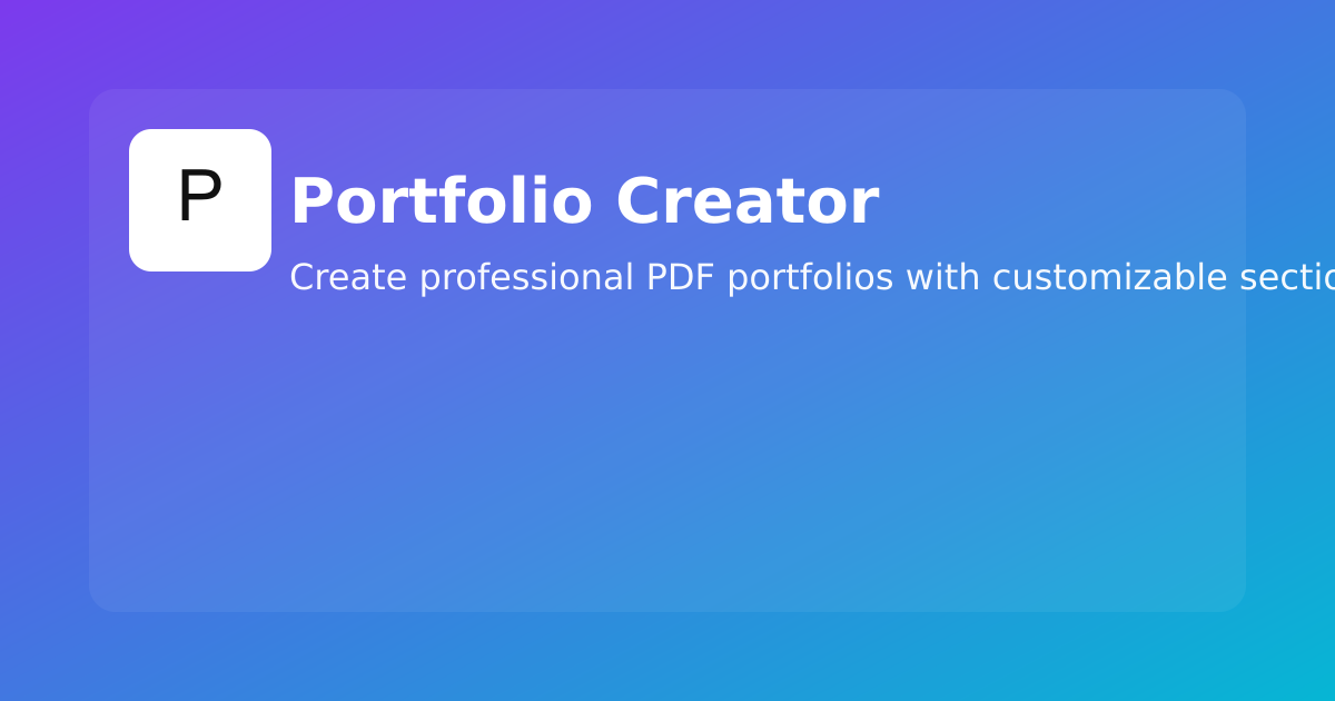 Create PDF Portfolio Free - Professional Template | easy-pdf